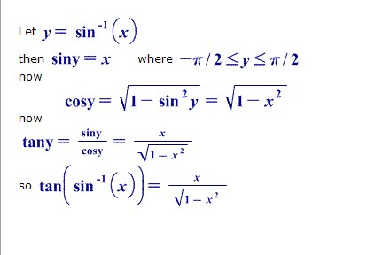 Solved Let y = sin-1(x) then siny = x where -pi/2 y pi/2 | Chegg.com