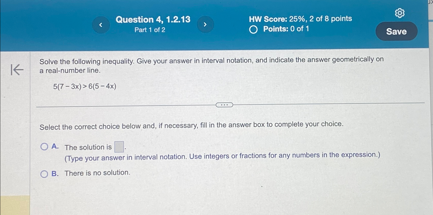 Solved Question 4, 1.2.13HW Score: 25%,2 ﻿of 8 ﻿pointsPart 1 | Chegg.com