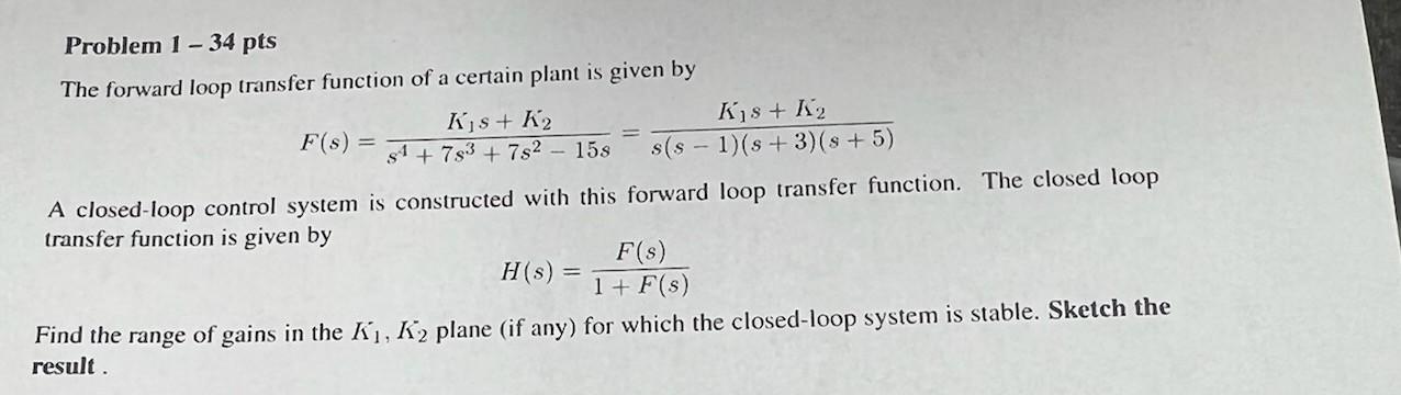 Solved Sketch the Nyquist diagram for the system of Problem | Chegg.com