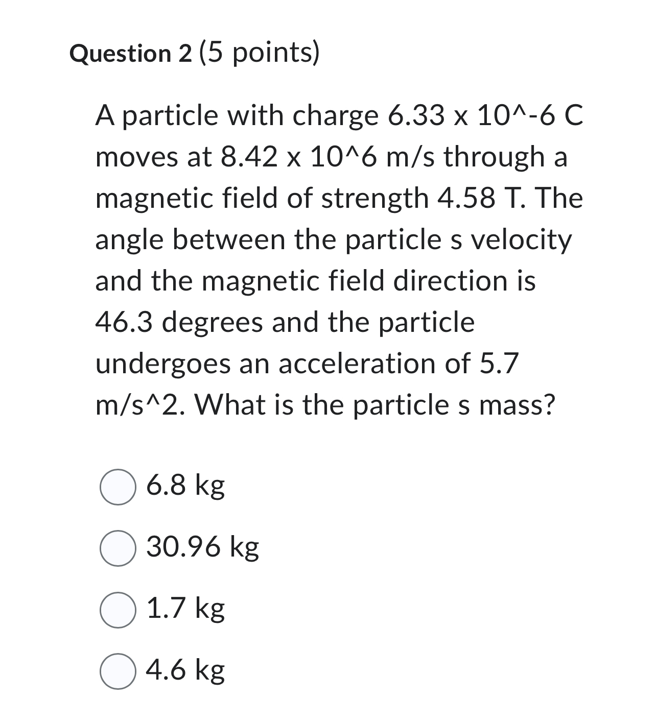 Solved Question 2 (5 ﻿points)A particle with charge | Chegg.com