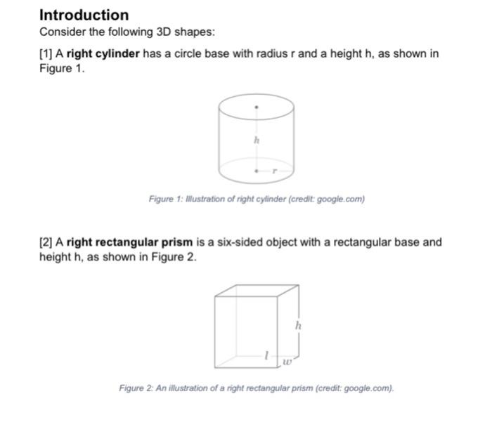 Solved Consider the following 3D shapes: [1] A right | Chegg.com