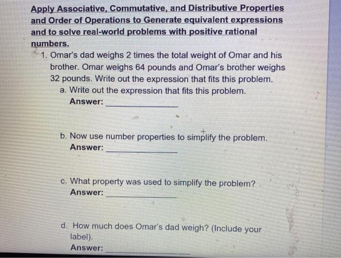 Solved Apply Associative, Commutative, and Distributive | Chegg.com