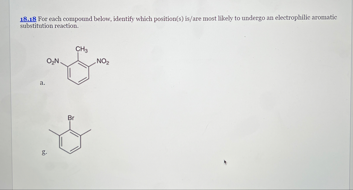 18.18 ﻿For each compound below, identify which | Chegg.com