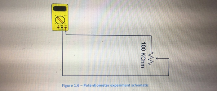Solved o 100 KOhm Figure 1.6 - Potentiometer experiment | Chegg.com