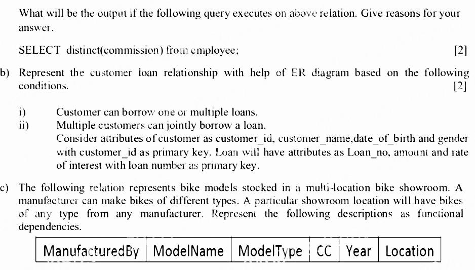 Solved a) Consider the following Relation EMPLOYEE What will | Chegg.com