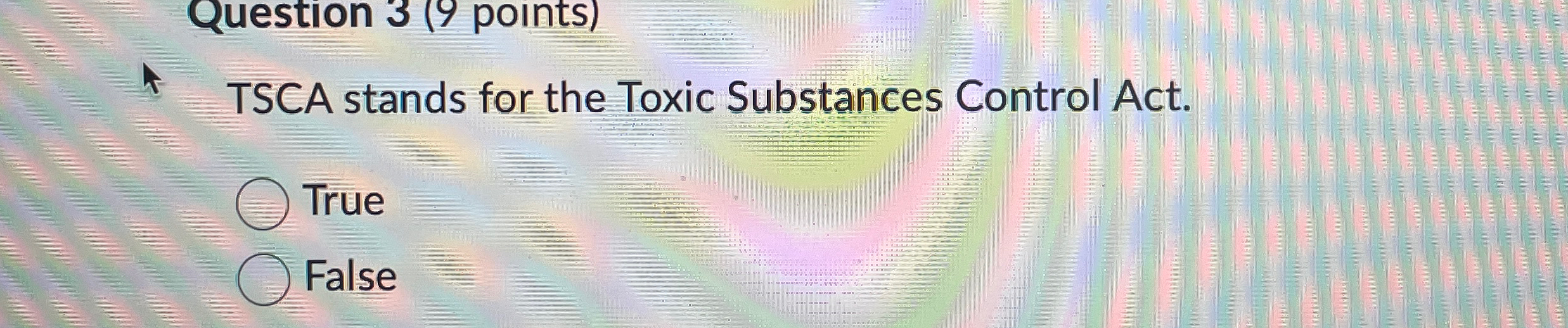 Solved TSCA stands for the Toxic Substances Control Act. | Chegg.com