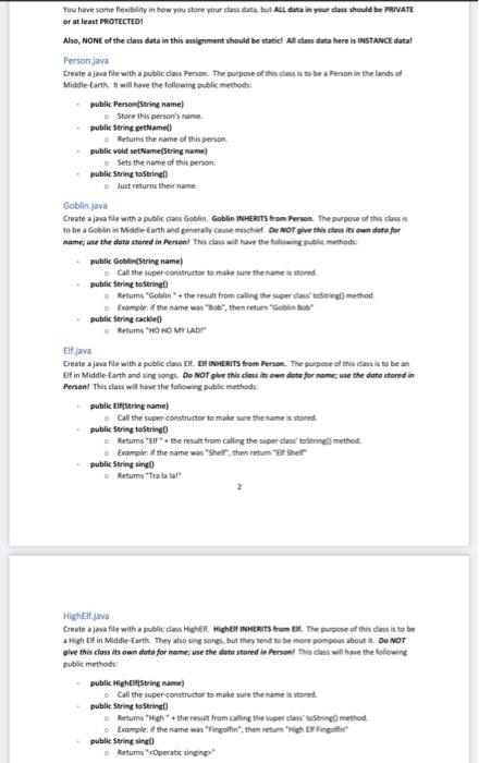 Solved Java Program. Will need ArrayList for MiddleEarth. No | Chegg.com
