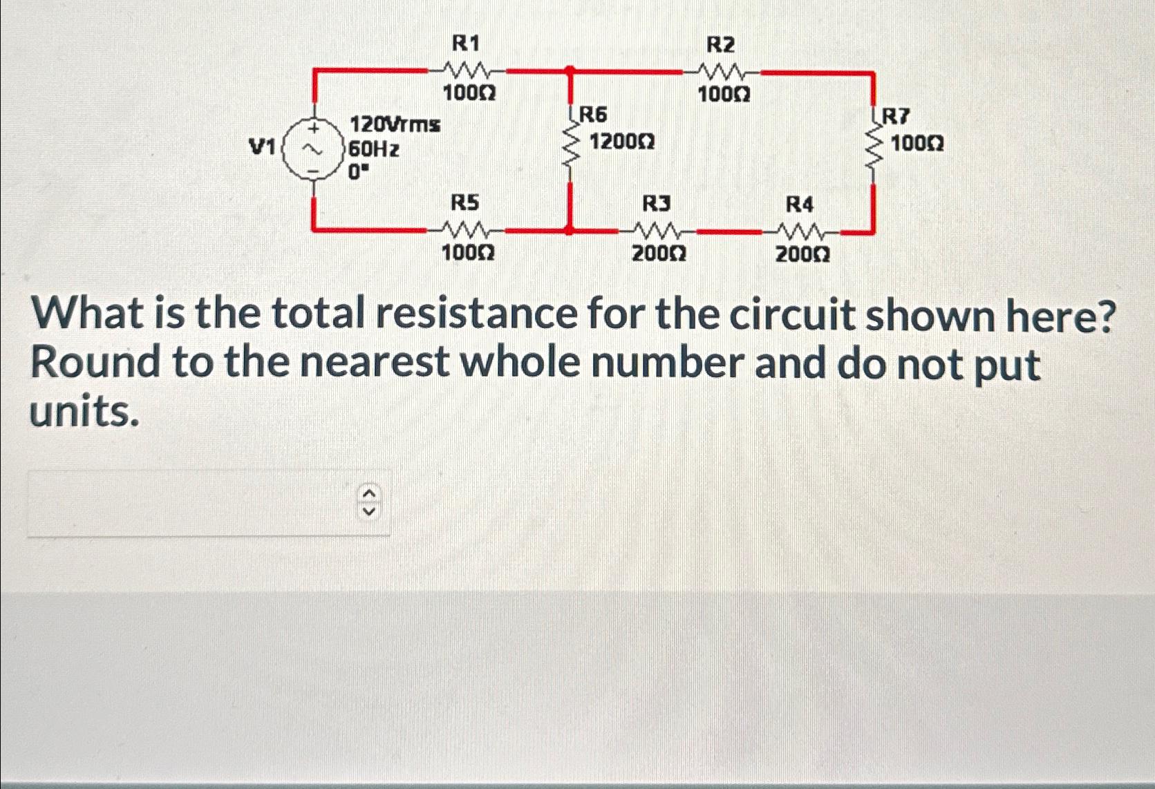 Solved What is the total resistance for the circuit shown | Chegg.com