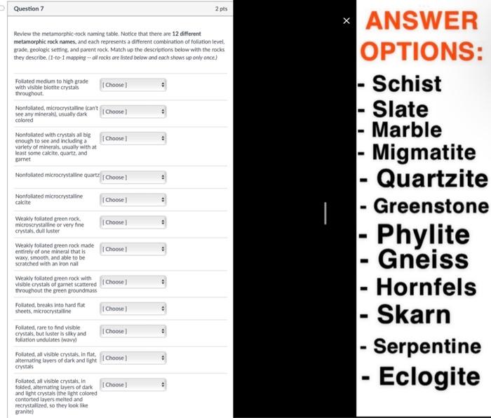 Solved Answer ALL parts of the question. Answer options | Chegg.com