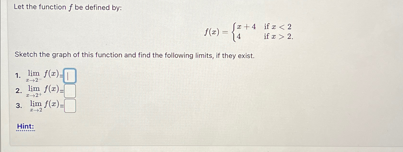 Solved Let the function f ﻿be defined | Chegg.com