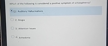 Solved Which of the following is considered a positive | Chegg.com