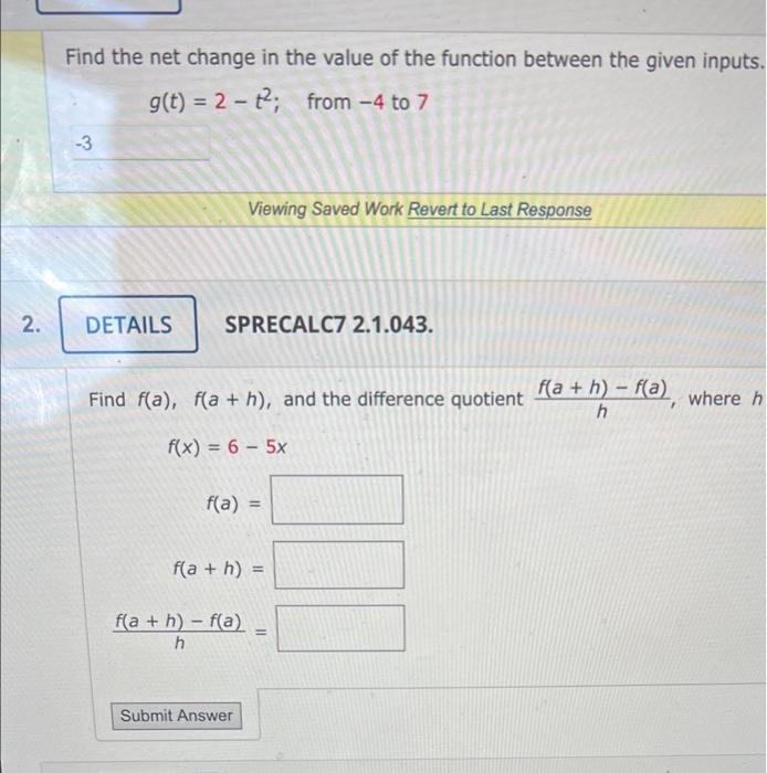 Solved Find the net change in the value of the function | Chegg.com