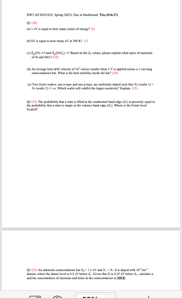 Solved HW3 (ECE(425)/(625), ﻿Spring 2025), ﻿Due in | Chegg.com