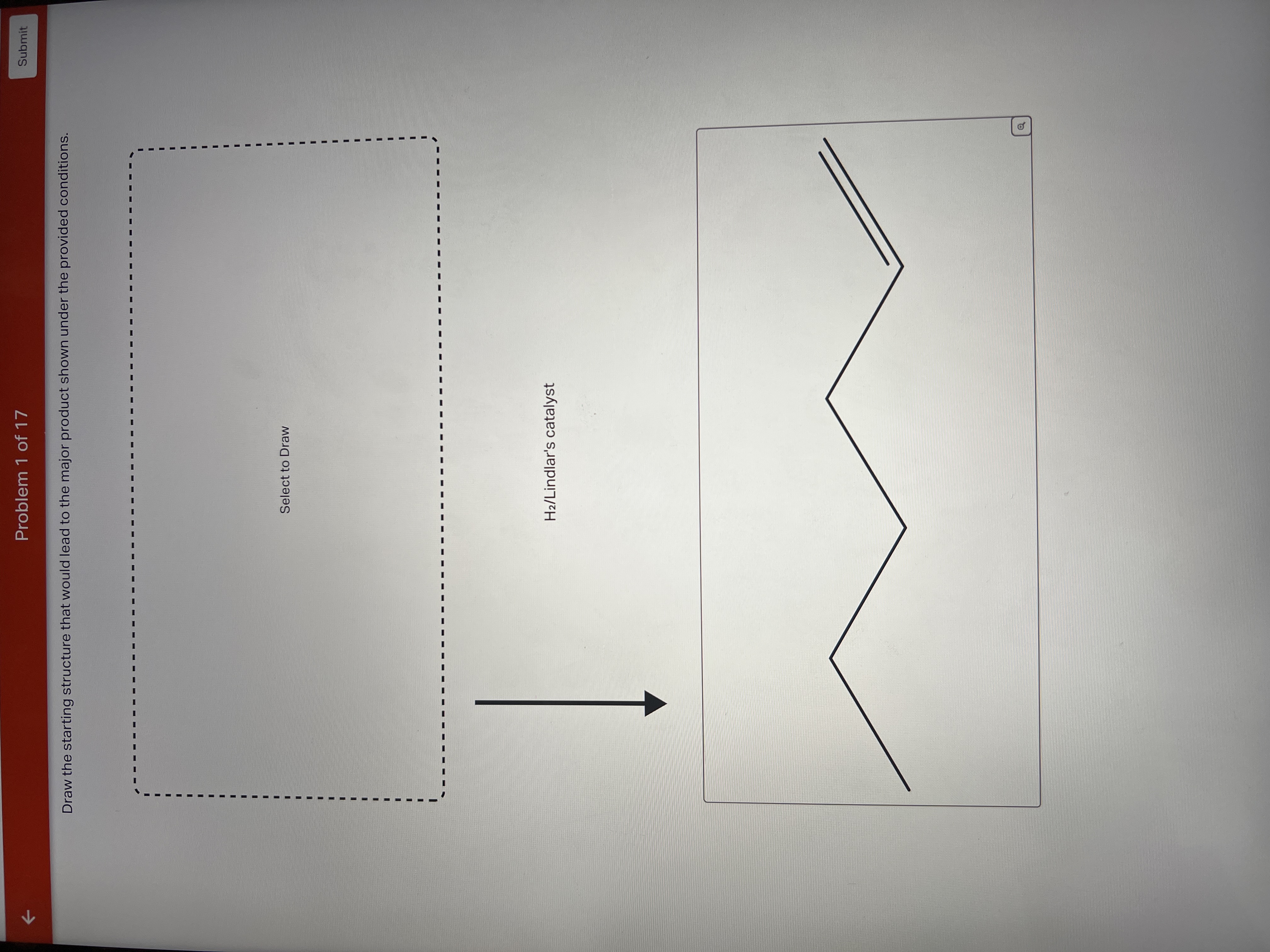 Draw the starting structure that would lead to the | Chegg.com