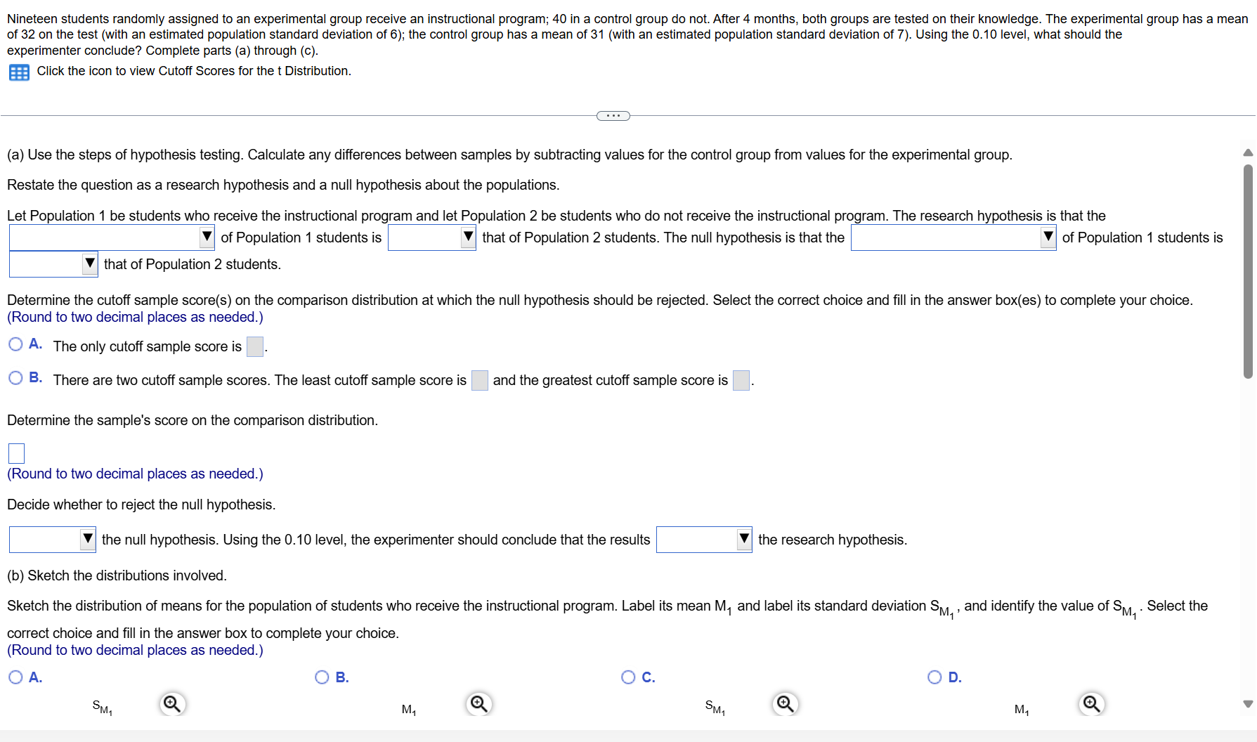 Solved Nineteen students randomly assigned to an | Chegg.com