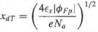 Solved Calculate the ΦFP, maximum space charge width xdT, | Chegg.com
