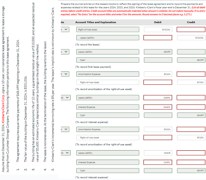 Solved Prepare the journal entries on the lessee's books to | Chegg.com