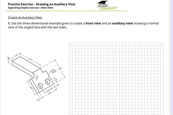 Solved Practice Exercise - Drawing a Section View | Chegg.com