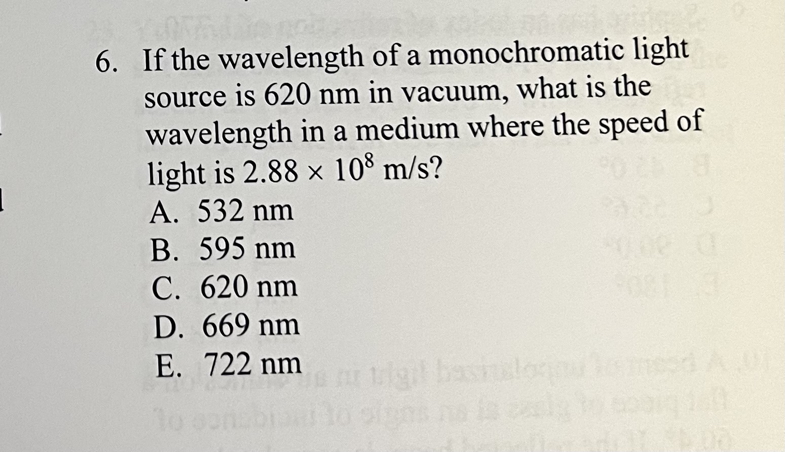 Solved If the wavelength of a monochromatic light source is | Chegg.com