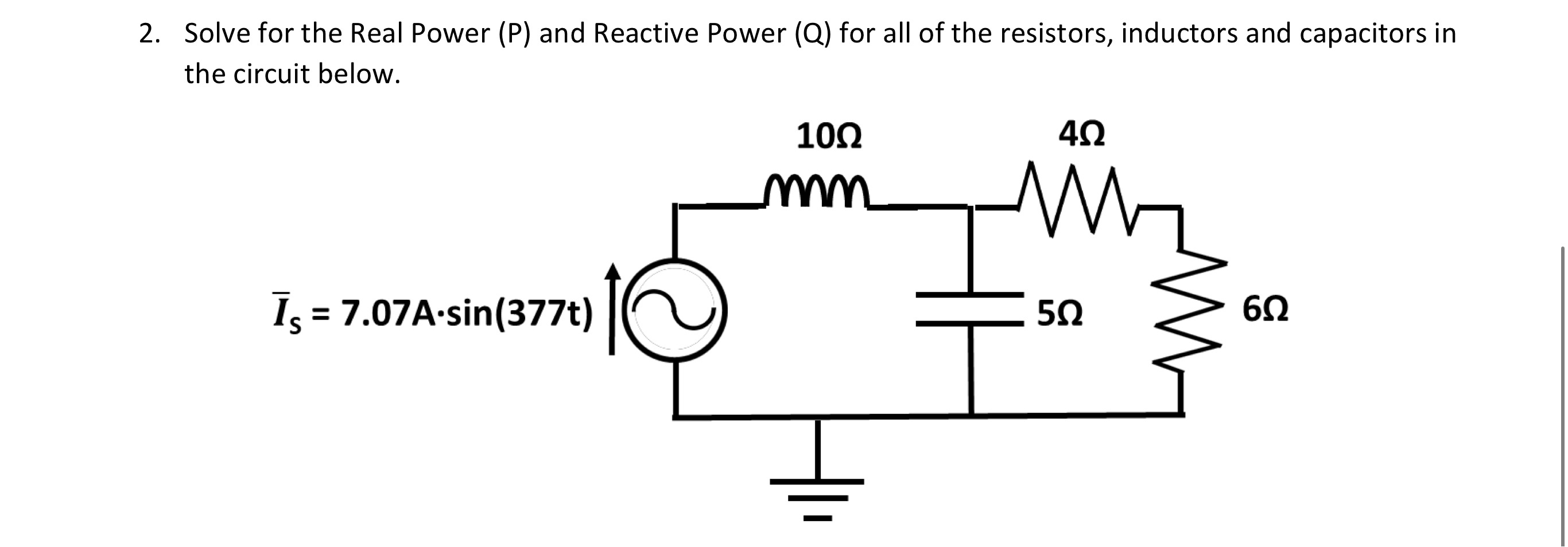 Solved Solve for the Real Power (P) ﻿and Reactive Power (Q) | Chegg.com