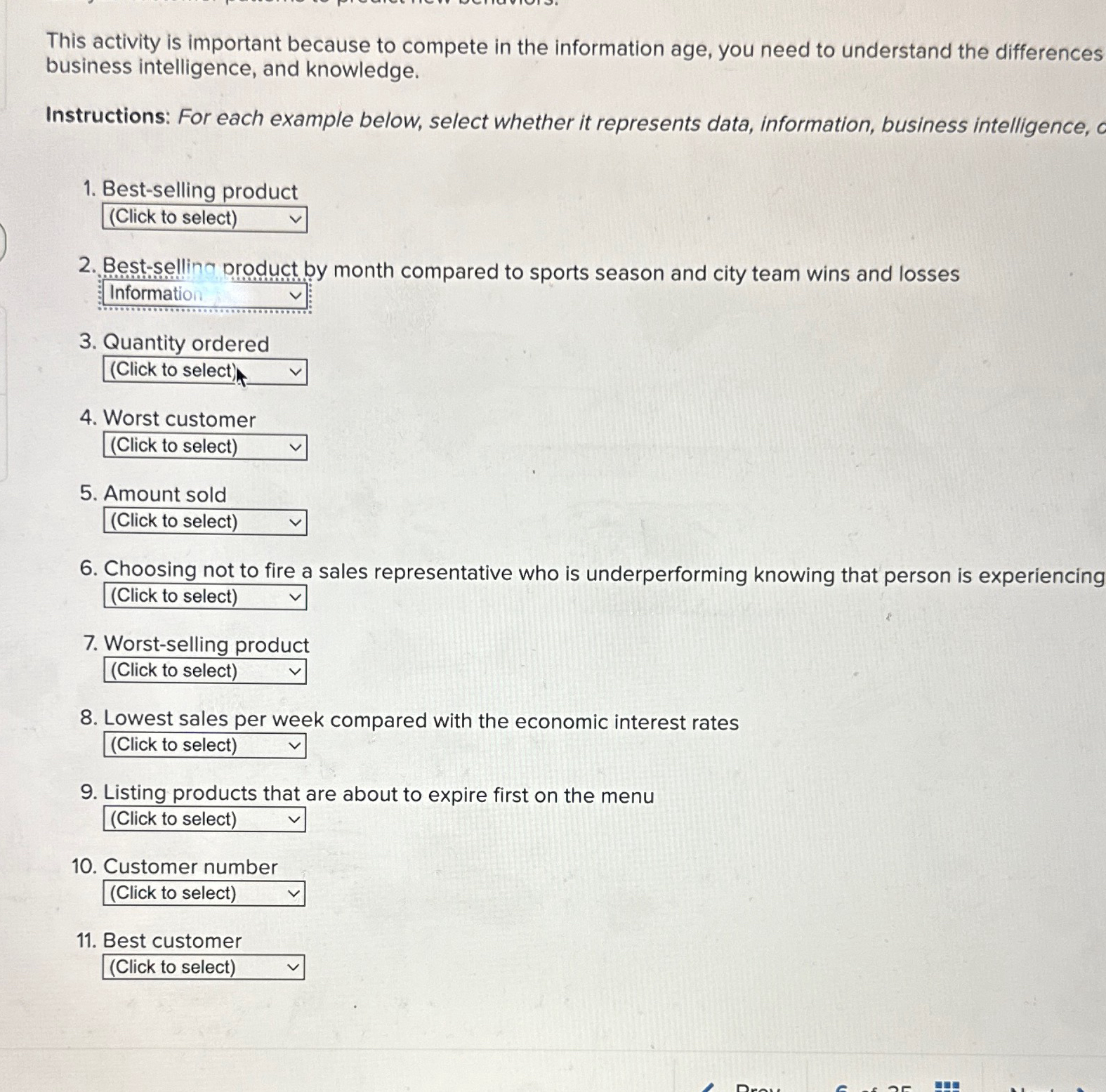 Solved This activity is important because to compete in the | Chegg.com