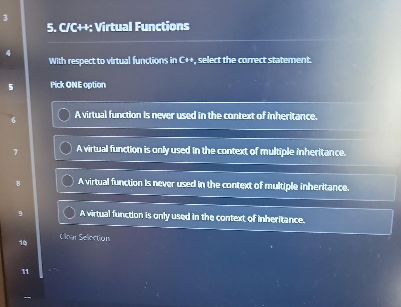 Solved 5. C/Ct+: Virtual Functions With respect to virtual | Chegg.com