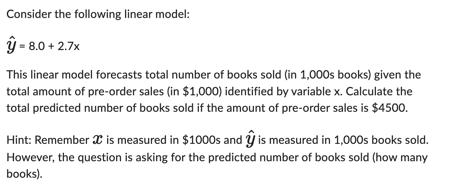 Solved Consider the following linear | Chegg.com