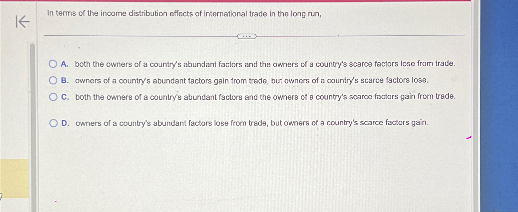 Solved In terms of the income distribution effects of | Chegg.com