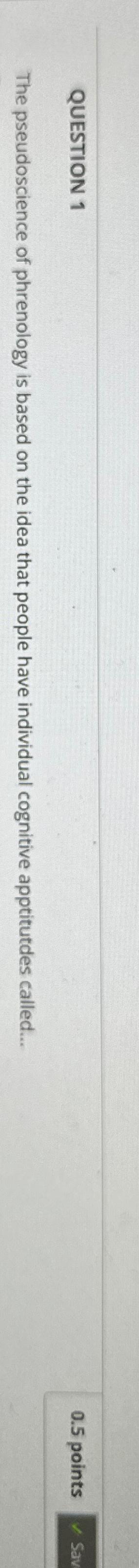 Solved QUESTION 10.5 ﻿pointsThe pseudoscience of phrenology | Chegg.com