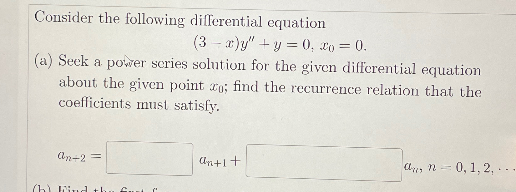 Solved Consider the following differential | Chegg.com