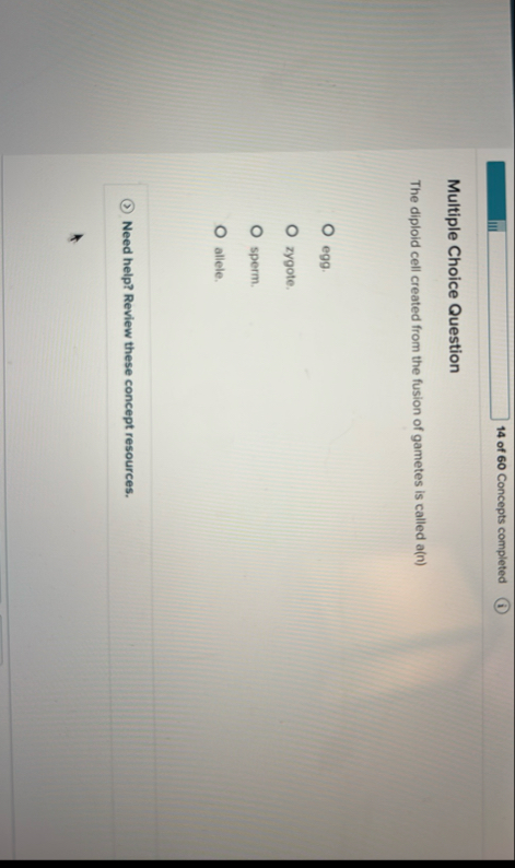Solved 14 ﻿of 60 ﻿Concepts completed(i)Multiple Choice | Chegg.com