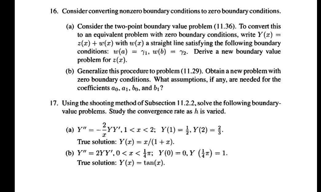 Solved 15 For Each Of The Following Bvps For A Second Order