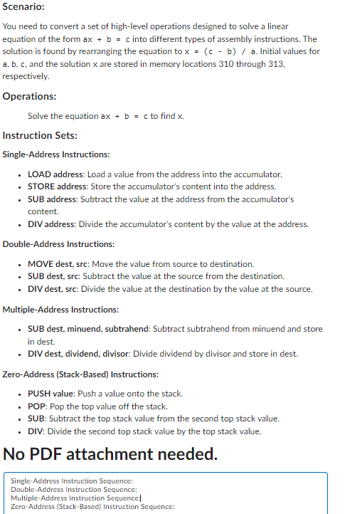 Solved No PDF attachment needed.Single-Address Instruction | Chegg.com