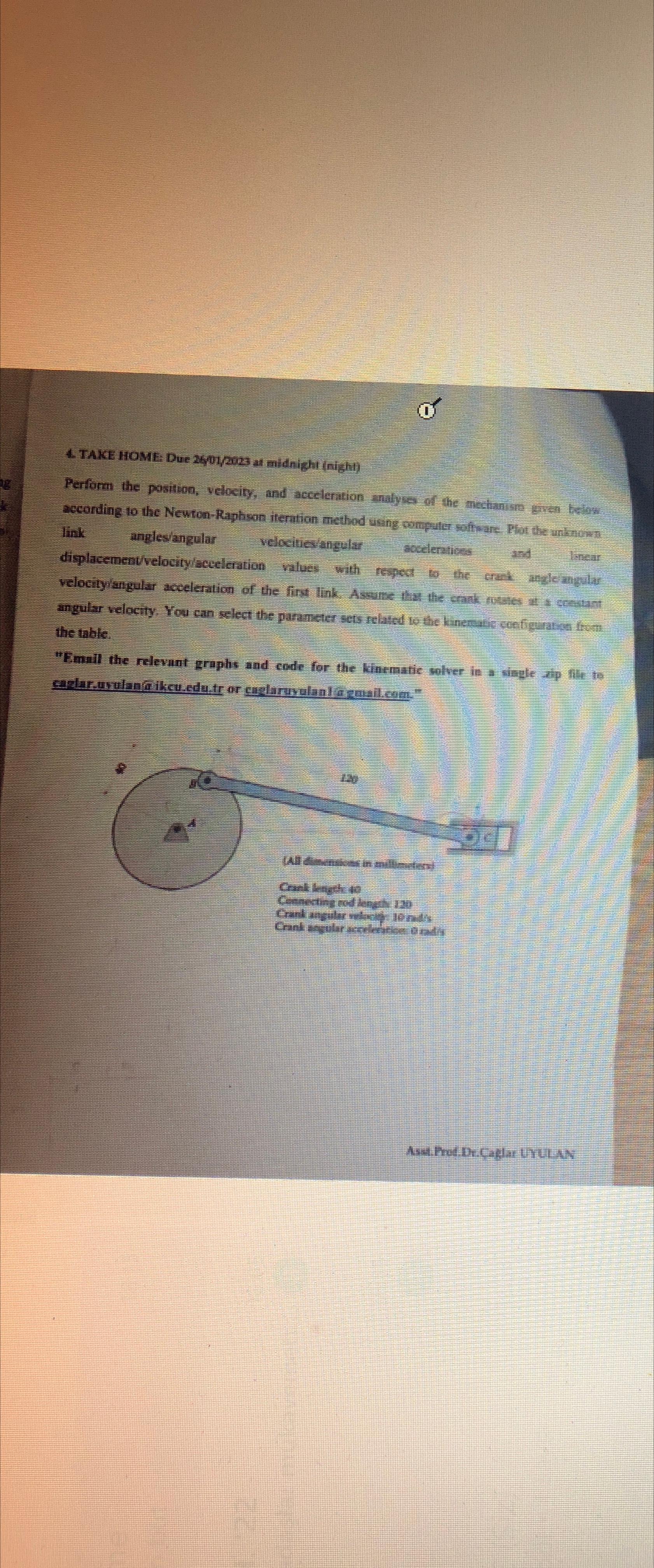 Solved Perform the position velocity and acceleration | Chegg.com