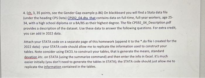 4. (sb, 3,35 points, see the Gender Gap example p. 86 | Chegg.com