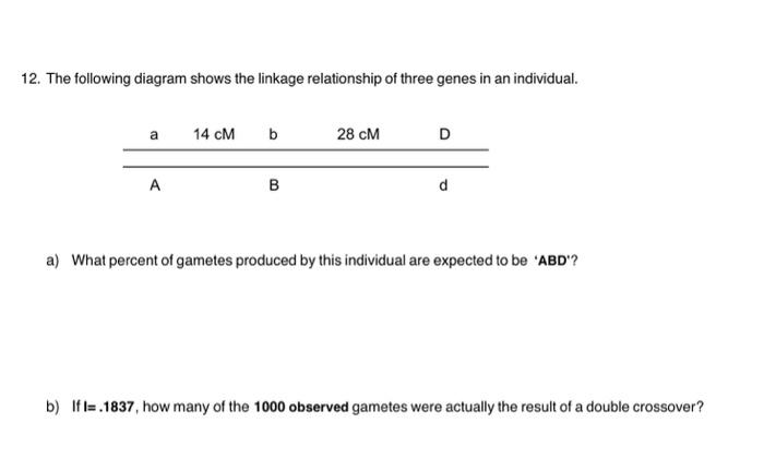 Solved 12. The following diagram shows the linkage | Chegg.com