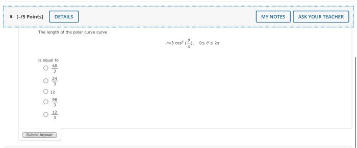 Solved The x− intercept of the tangent line to the polar | Chegg.com