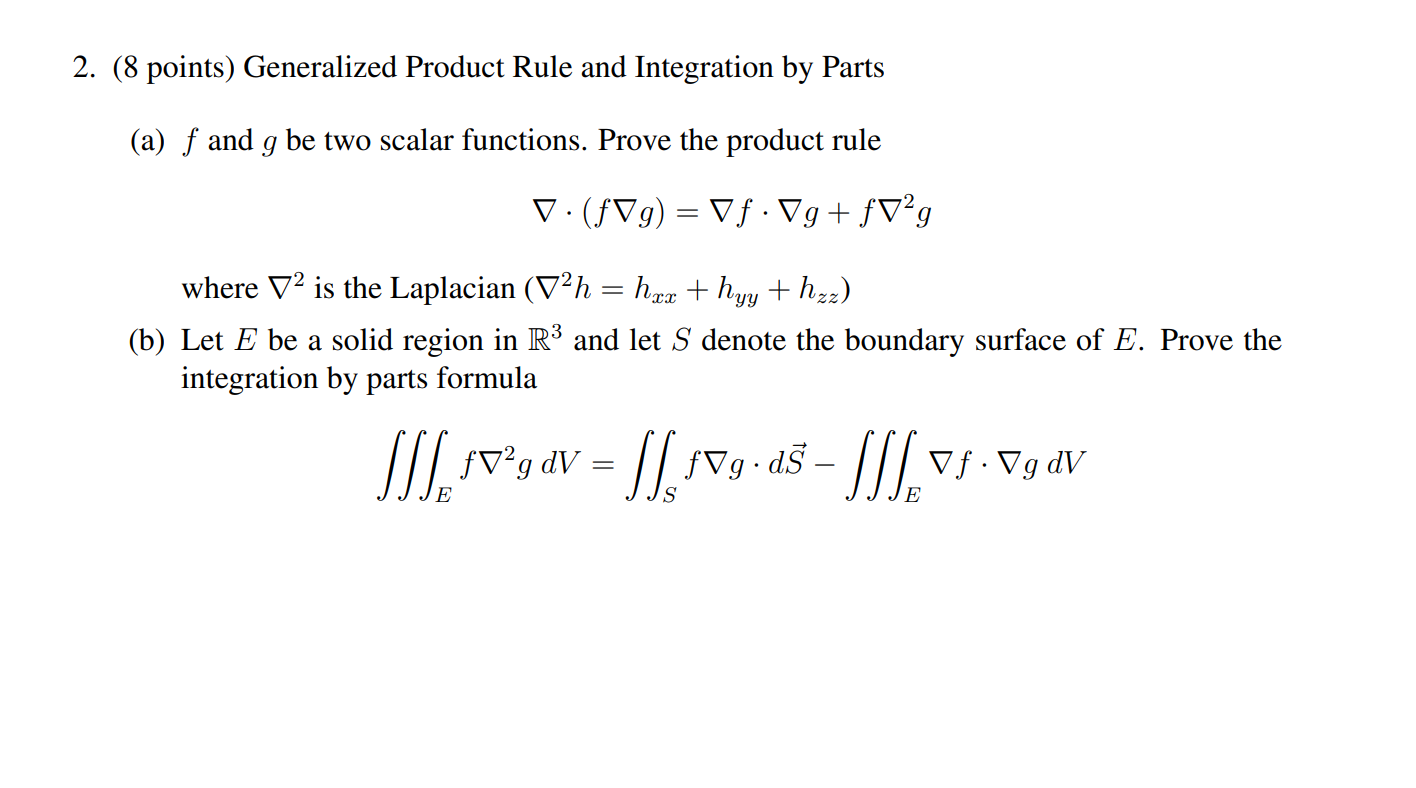 Solved 2. (8 points) Generalized Product Rule and | Chegg.com