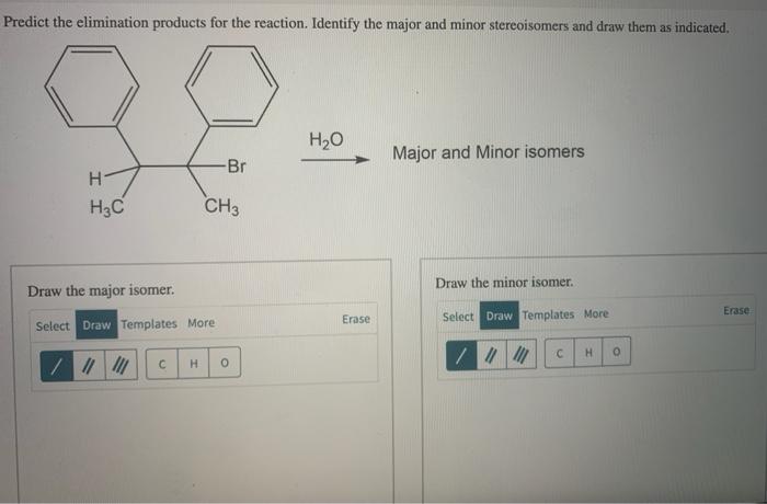 Solved Predict the elimination products for the reaction. | Chegg.com