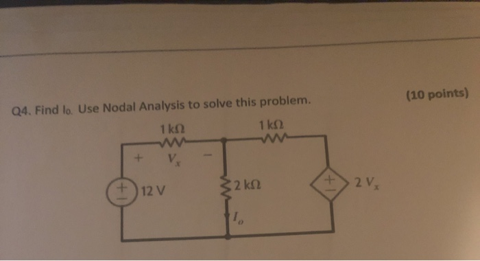 Solved Q3. For the circuit shown below, use nodal analysis | Chegg.com
