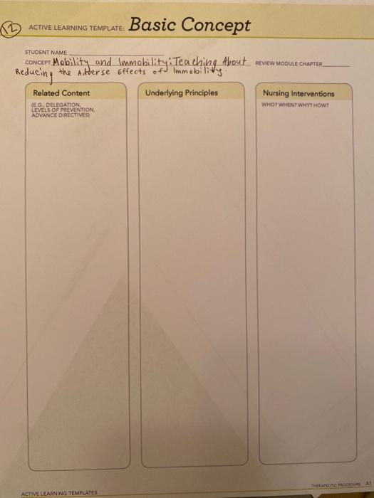 Solved ACTIVE LEARNING TEMPLATE Basic Concept STUDENT NAME Chegg