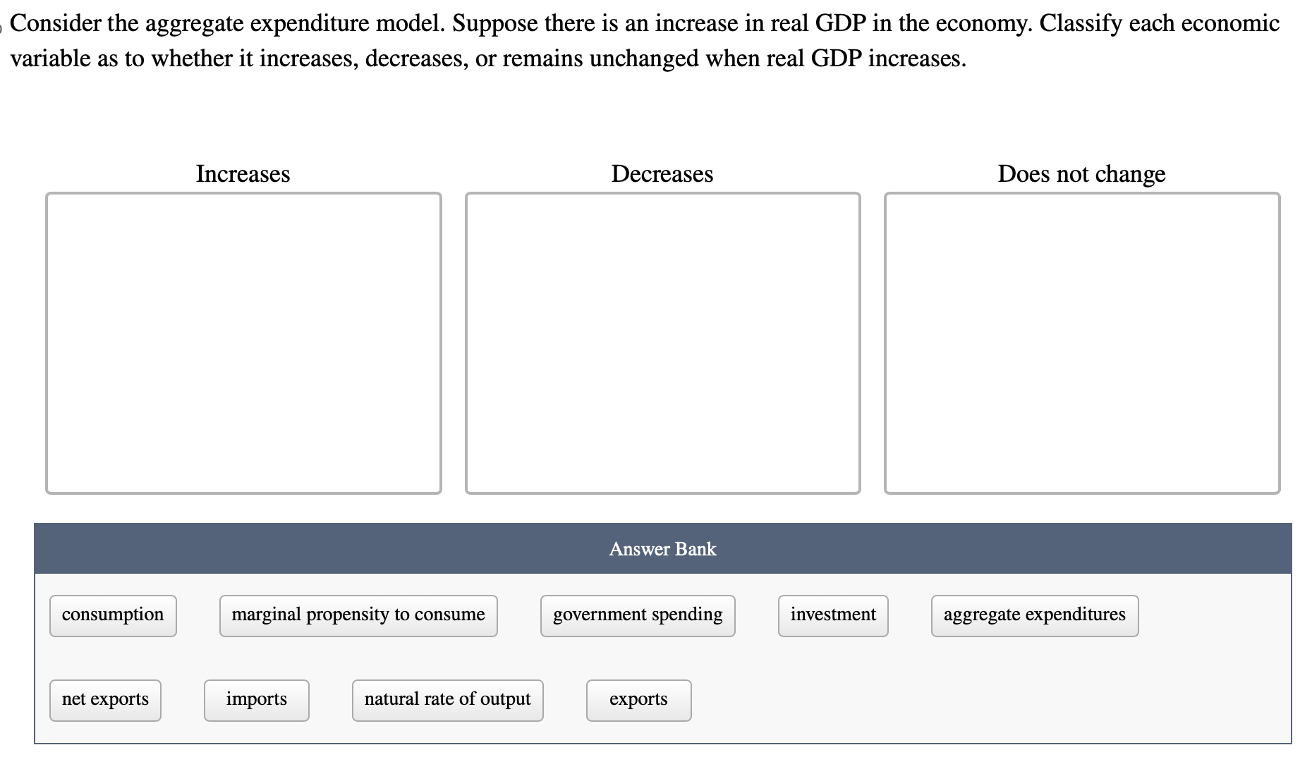 Solved consider the aggregate expenditure model. Suppose | Chegg.com