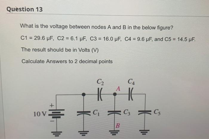 Solved What is the voltage between nodes A and B in the | Chegg.com