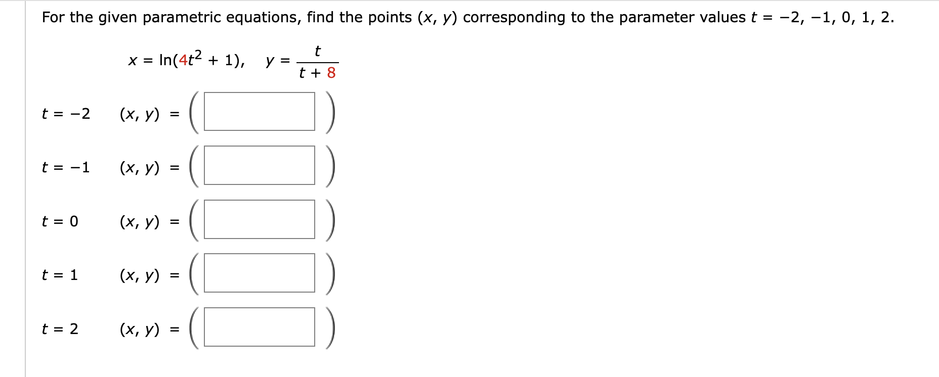 Solved For the given parametric equations, find the points | Chegg.com