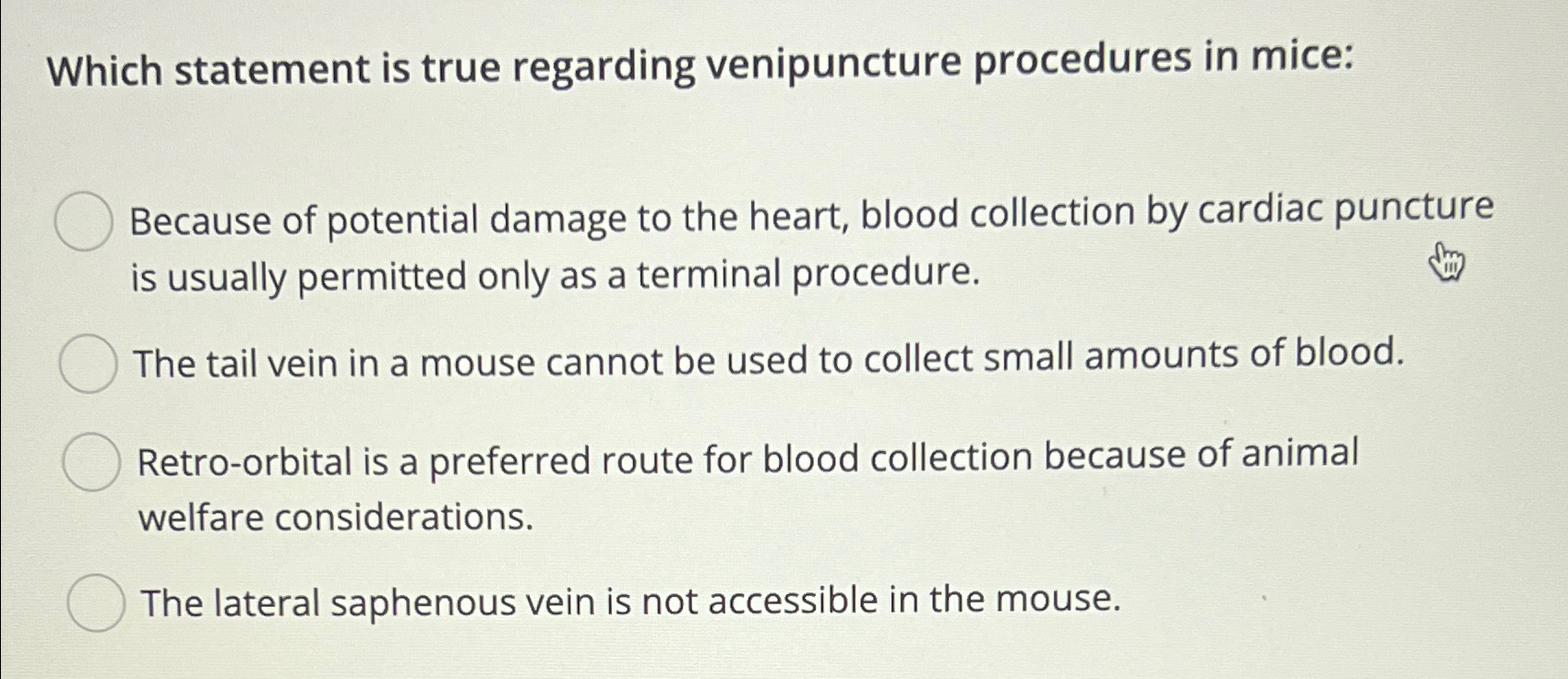 Solved Which statement is true regarding venipuncture | Chegg.com