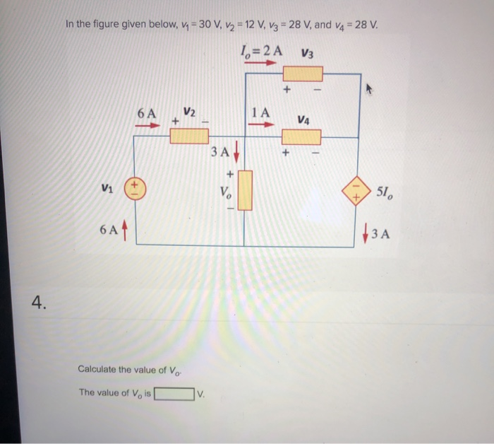Solved In the figure given below, vq = 30 V, V2 = 12 V, V3 = | Chegg.com