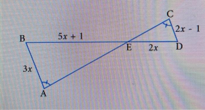 Solved a) write similarity statement b) write the proportion | Chegg.com