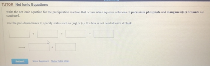 Solved TUTOR Net lonic Equations Write the net ionic | Chegg.com