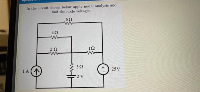 Solved In the circuit shown below apply nodal analysis and | Chegg.com