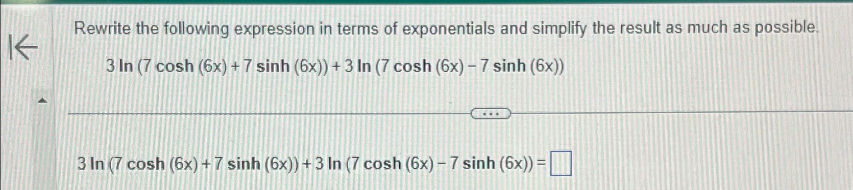 Solved Rewrite the following expression in terms of | Chegg.com